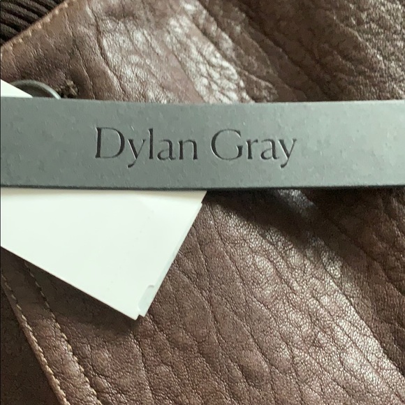 dylan | Jackets & Coats | Dylan Gray Mens Brown Leather Bomber Jacket ...